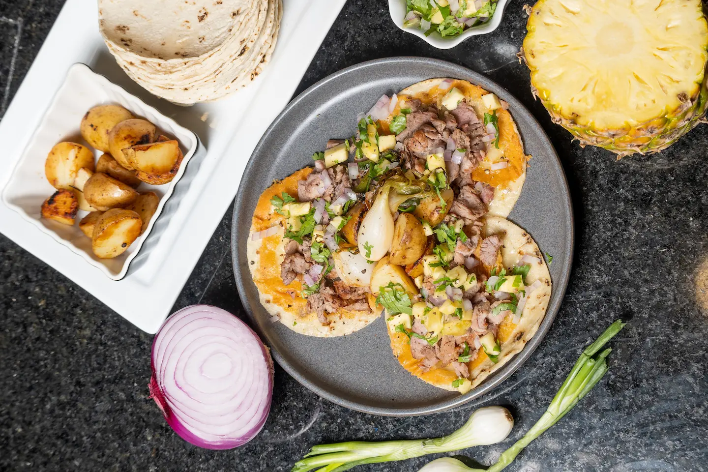 Tacos con Costra de Queso - Dos familias